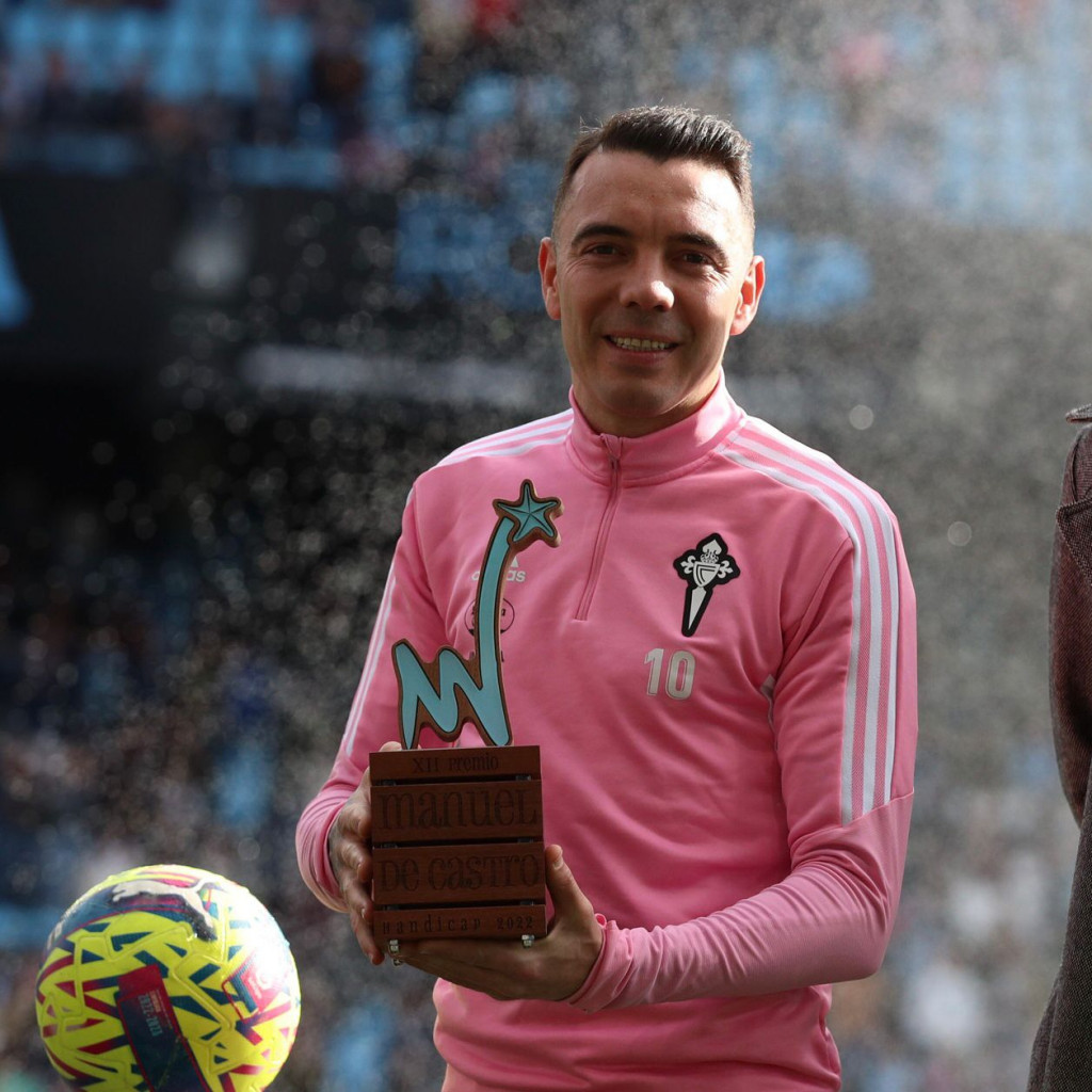 Iago Aspas recibe el XII Trofeo Manuel de Castro en Abanca Balaídos | Celta